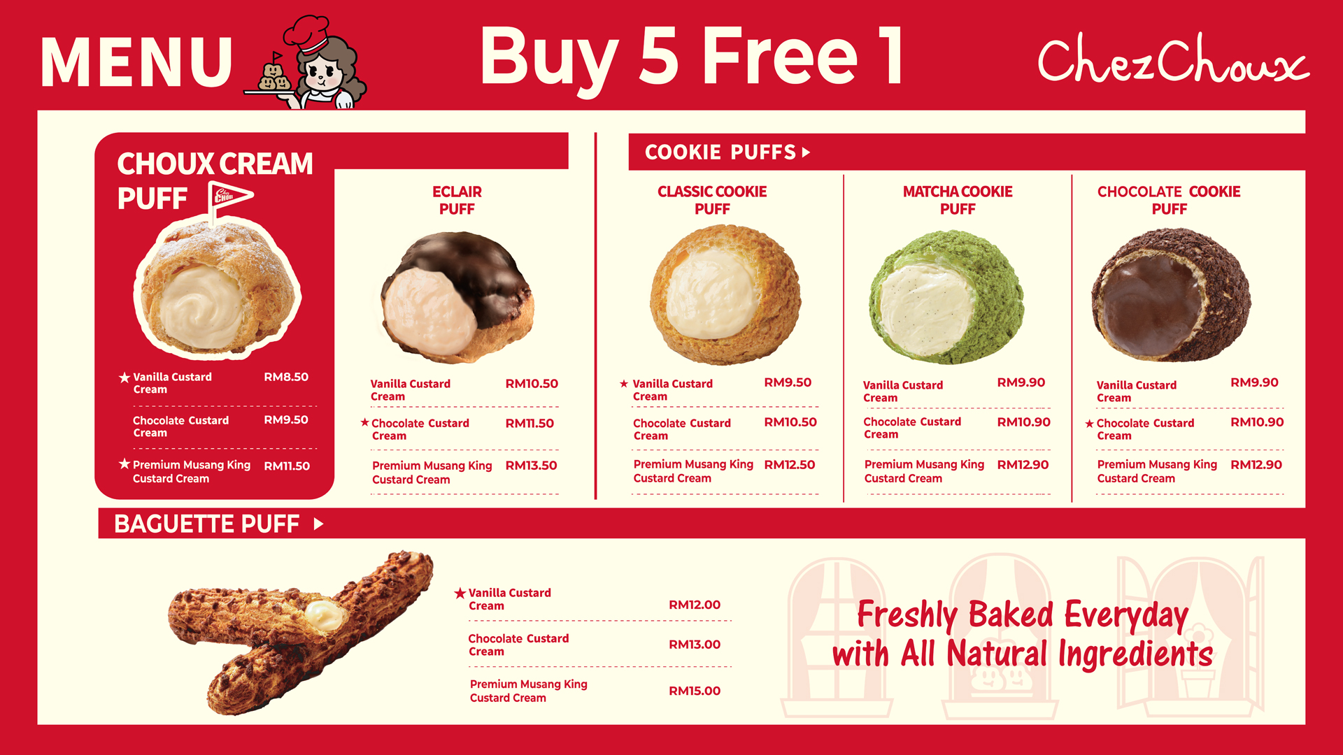 Menu Chezchoux Pastry