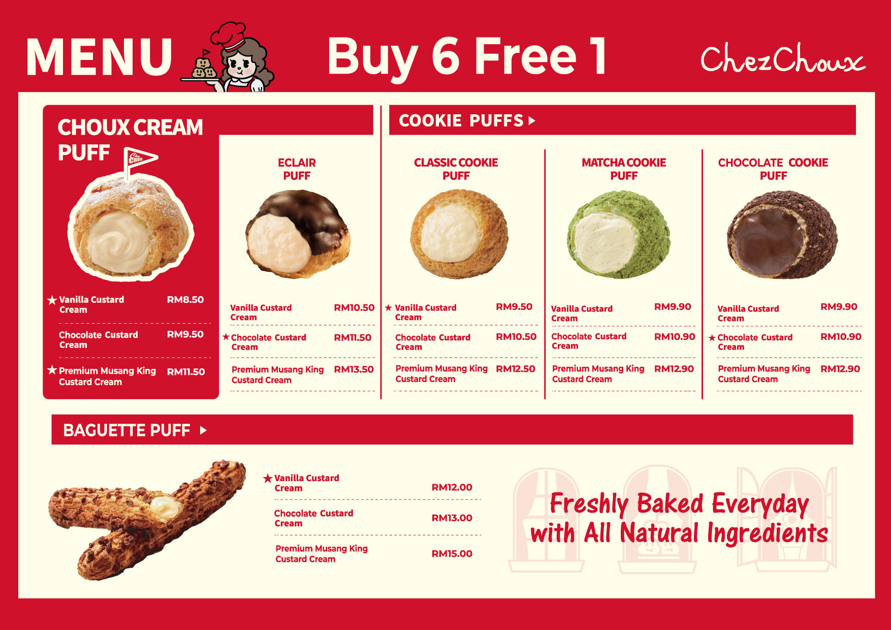 Menu Chezchoux Pastry